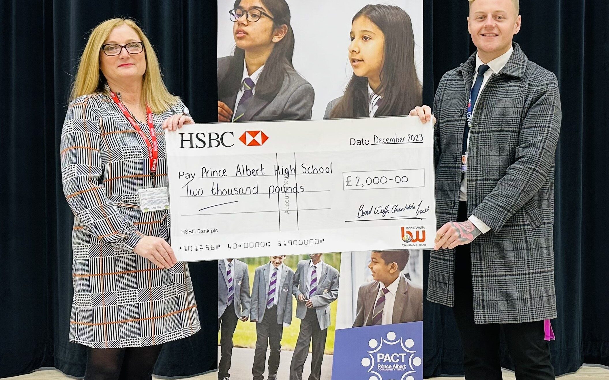 BWCT help local High School - Bond Wolfe